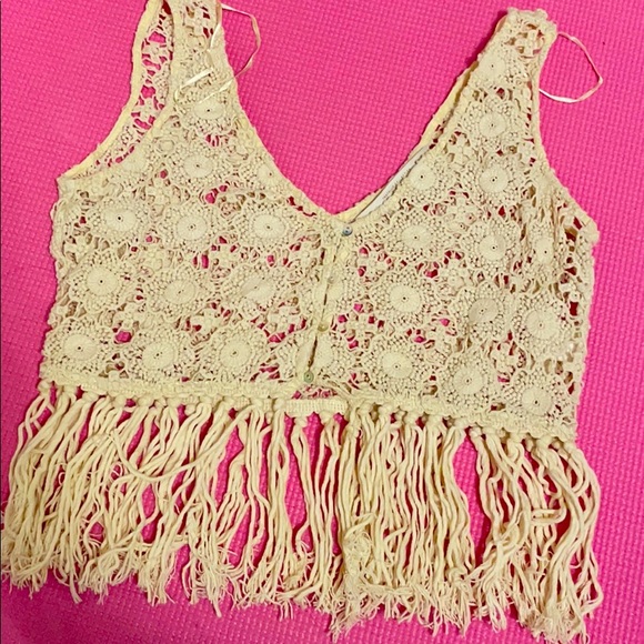 Zara | Tops | Zara Fringe Top | Poshmark